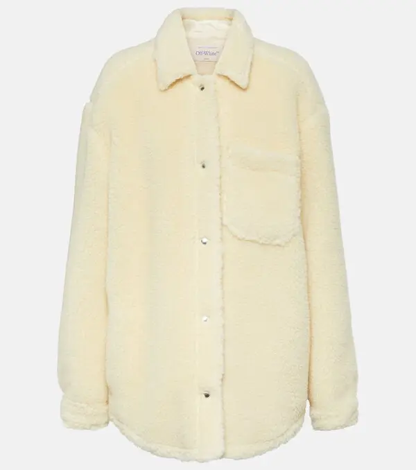 Off-White Wool-blend Teddy Shirt Jacket
