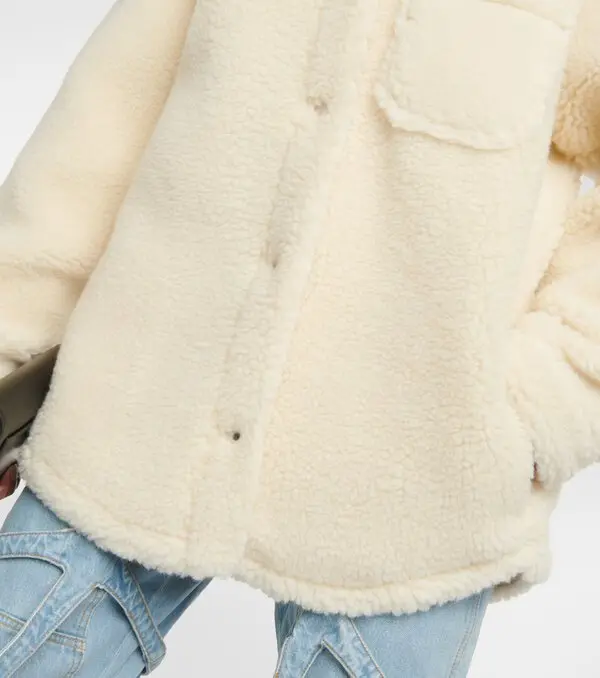 Off-White Wool-blend Teddy Shirt Jacket
