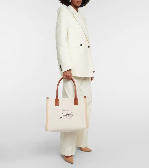CHRISTIAN LOUBOUTIN Nastroloubi Large Canvas Tote - Neutrals