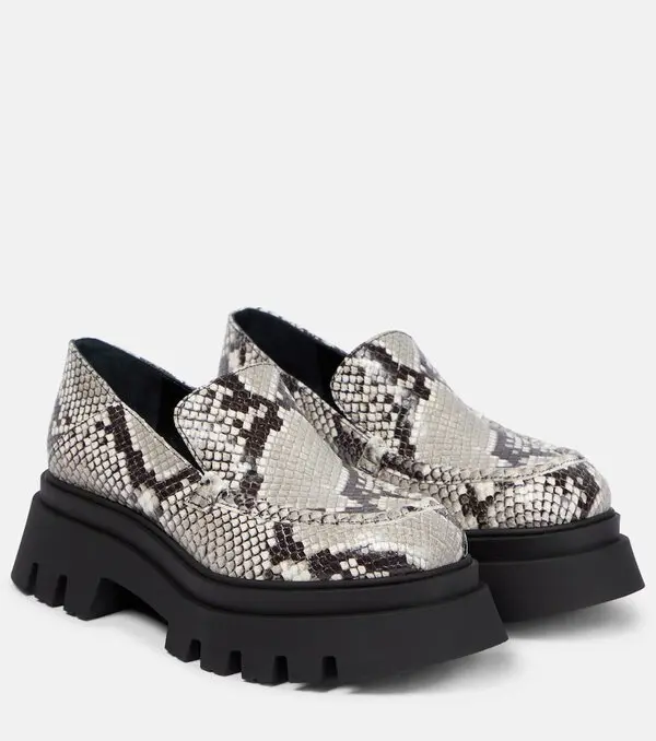 Dorothee Schumacher Printed Leather Platform Loafers - Multicoloured