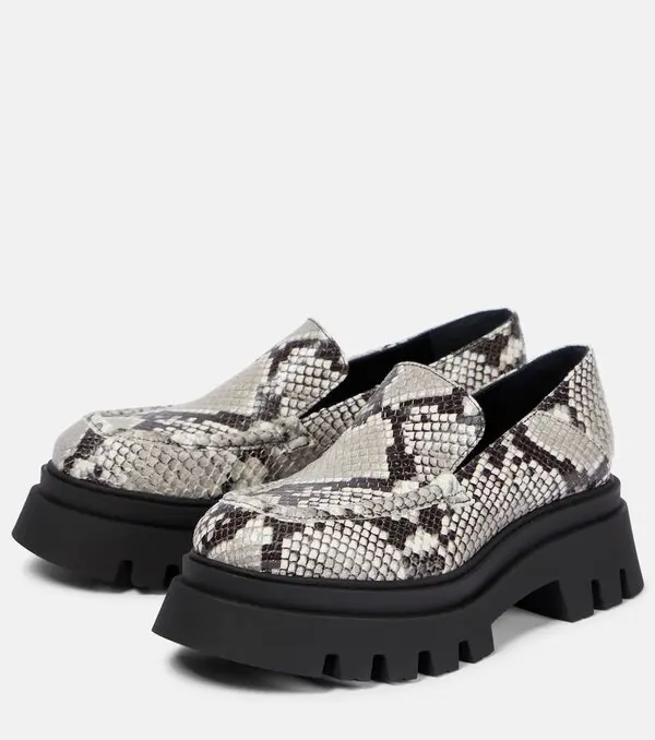 Dorothee Schumacher Printed Leather Platform Loafers