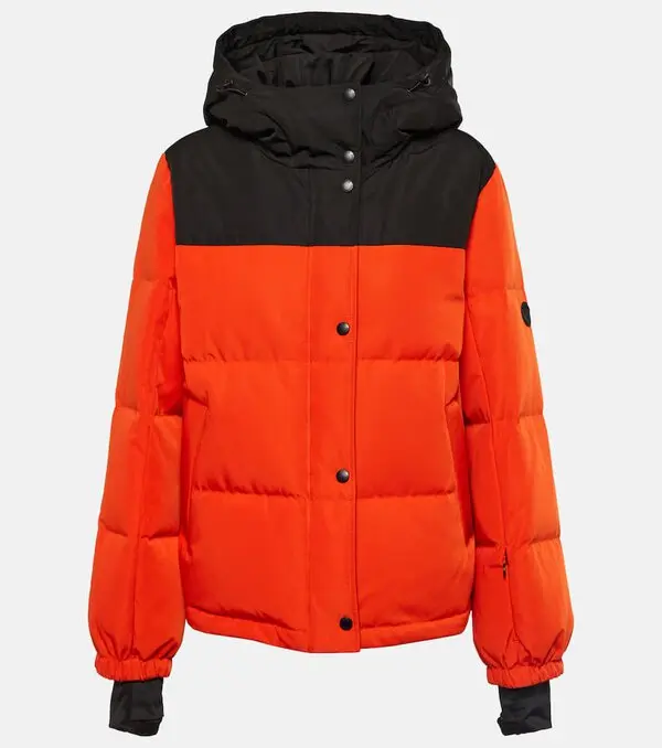 YVES SALOMON Hooded Ski Down Jacket - Red