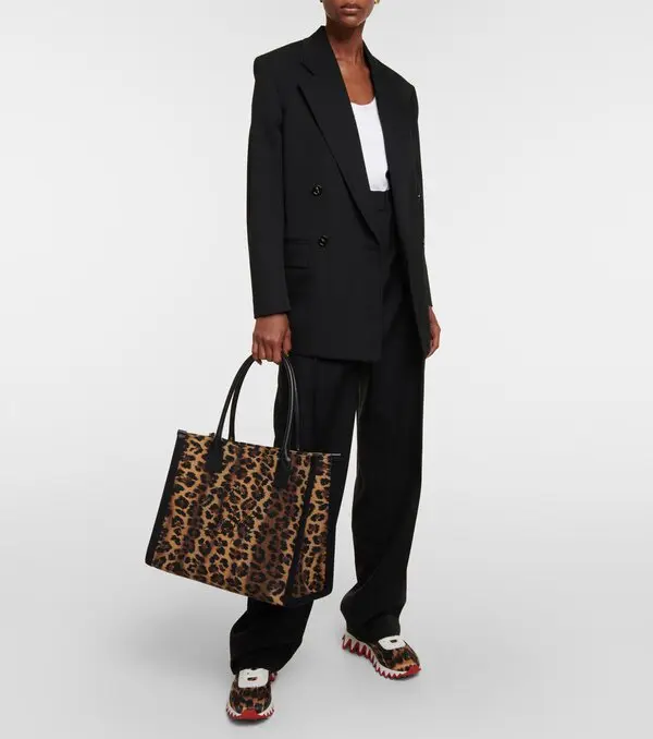 CHRISTIAN LOUBOUTIN Loubishark Leopard-print Sneakers - Multicoloured