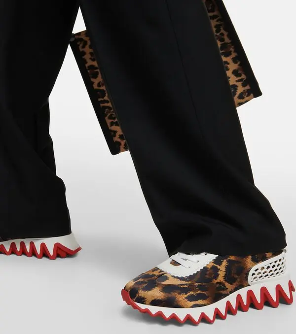 CHRISTIAN LOUBOUTIN Loubishark Leopard-print Sneakers - Multicoloured