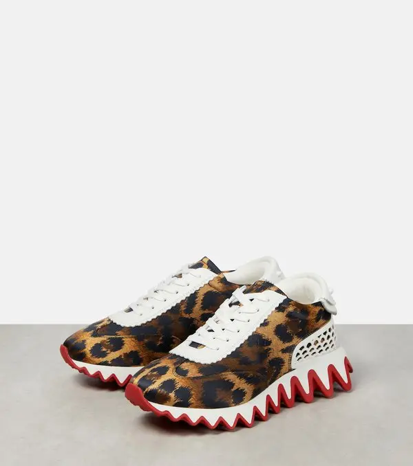 CHRISTIAN LOUBOUTIN Loubishark Leopard-print Sneakers - Multicoloured