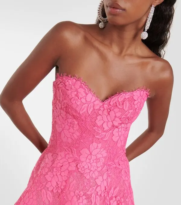 leo lin monique embroidered lace maxi dress Leo Lin Monique Embroidered Lace Maxi Dress - Ebony main image 0