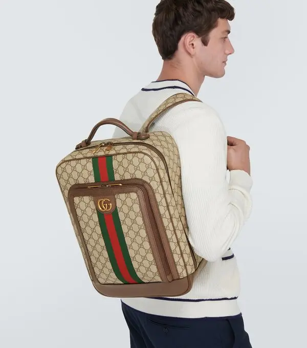 Gucci Ophidia Gg Medium Canvas Backpack