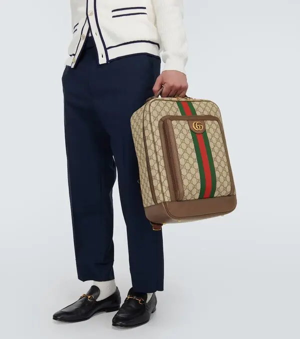 Gucci Ophidia Gg Medium Canvas Backpack
