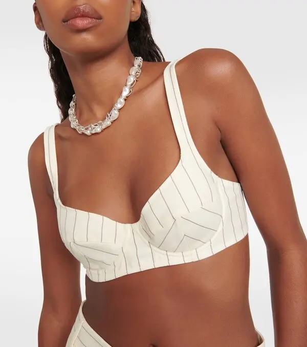 JEAN PAUL GAULTIER Striped Bra Top