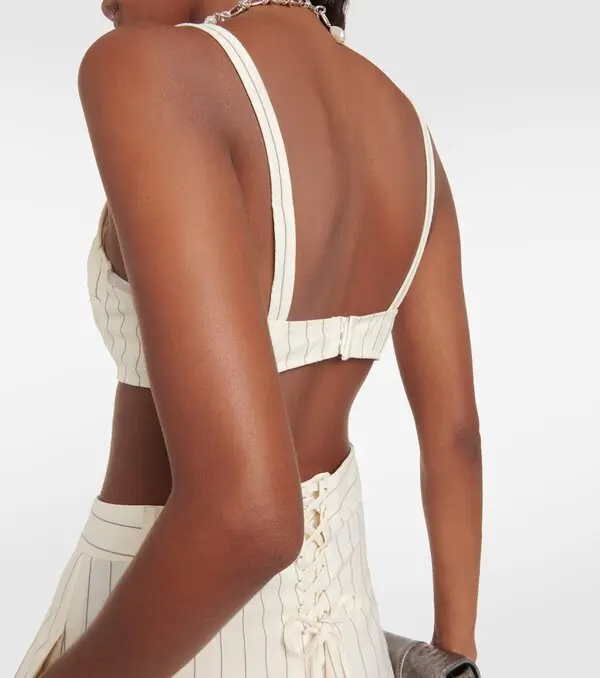 JEAN PAUL GAULTIER Striped Bra Top