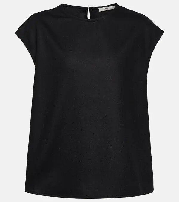 Asceno Dasha Linen Top - Black
