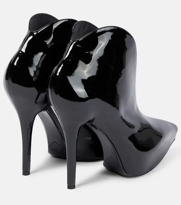 Alaïa Slick Patent Leather Ankle Boots