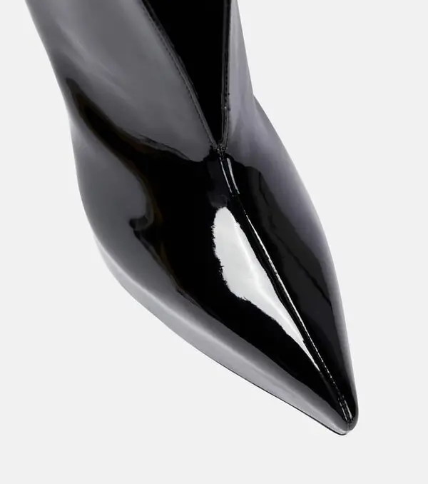 Alaïa Slick Patent Leather Ankle Boots
