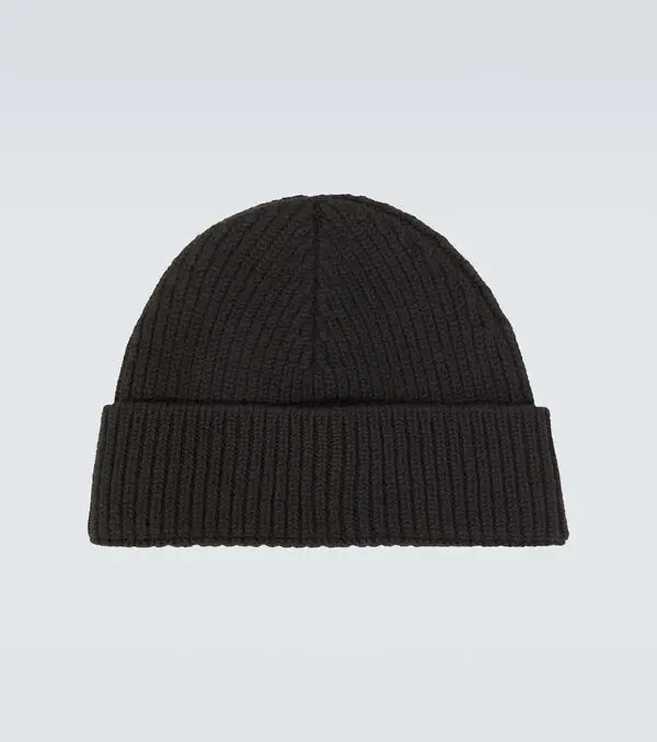 AMI Paris De Cœur Ribbed-knit Beanie - Black