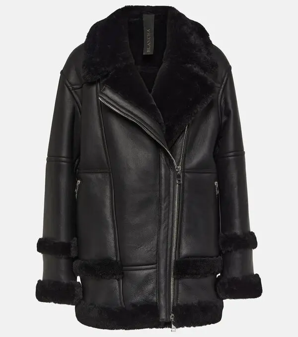 BLANCHA Leather And Shearling Jacket