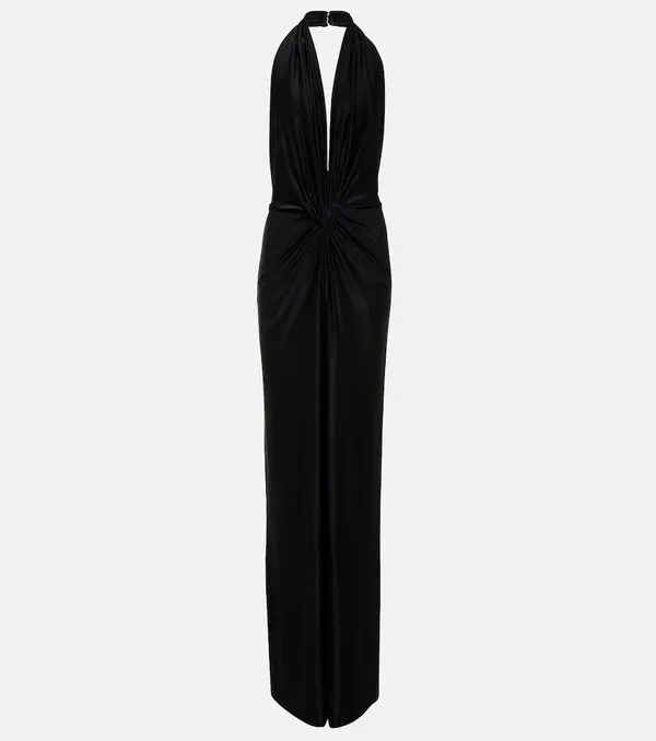 Costarellos Halterneck Jersey Jumpsuit - Black