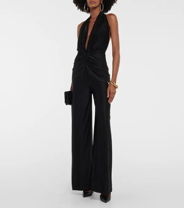 Costarellos Halterneck Jersey Jumpsuit