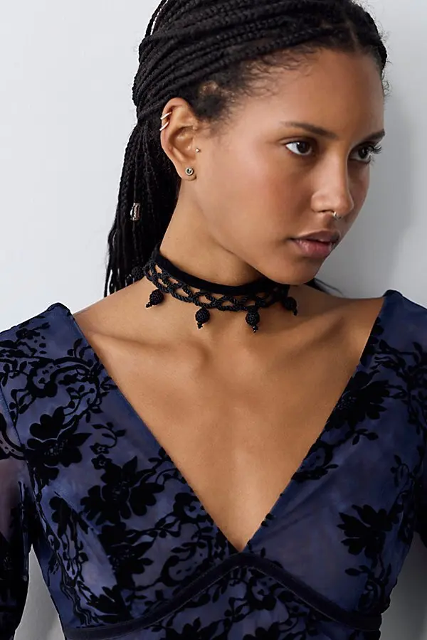 Free People Nina Choker - Black