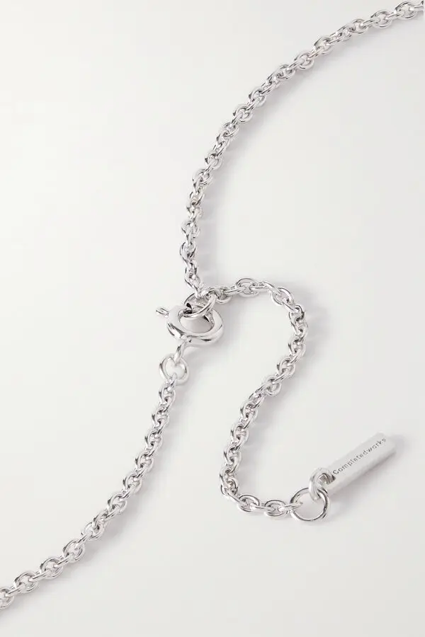 Completedworks Net Sustain Rhodium-plated Recycled Crystal Necklace