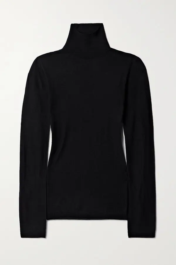 Max Mara Wool Turtleneck Sweater - Black