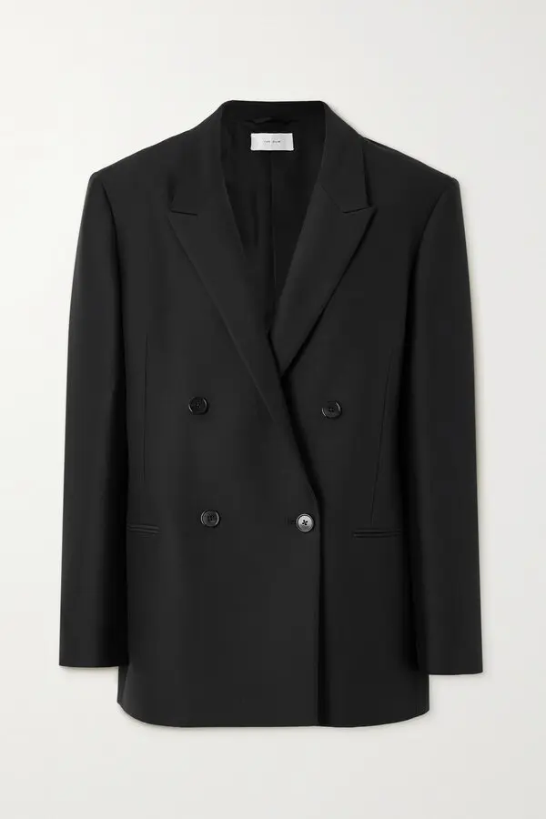 THE ROW Wilsonia Double-breasted Wool And Silk-blend Blazer