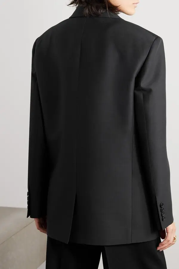 THE ROW Wilsonia Double-breasted Wool And Silk-blend Blazer
