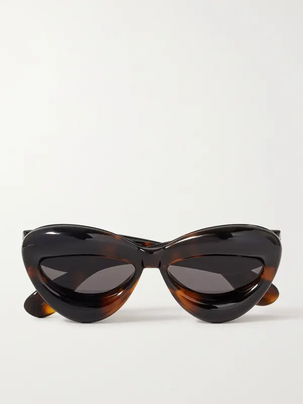 Loewe Inflated Cat-eye Acetate Sunglasses - Brown