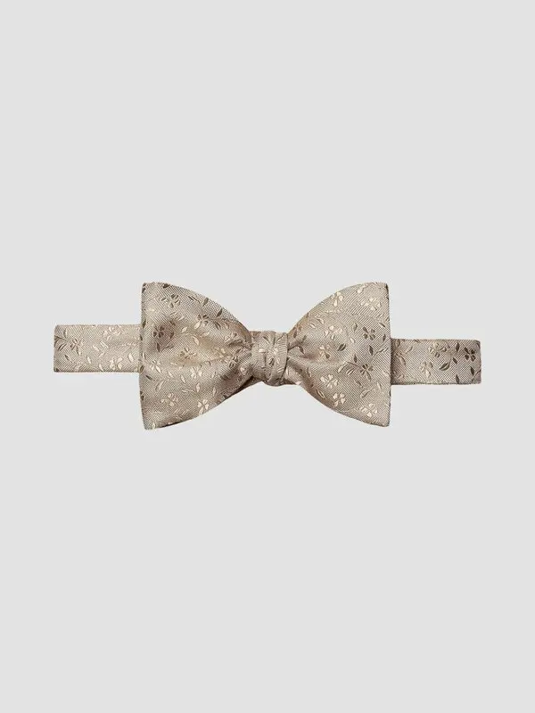 Eton Floral Silk Bow Tie - Ivory