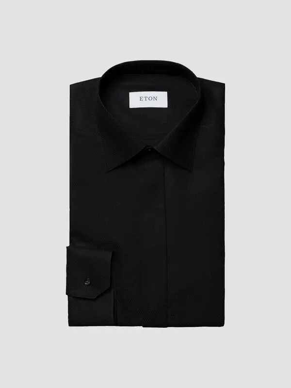 Eton Slim-fit Pin-dot Piqué Shirt
