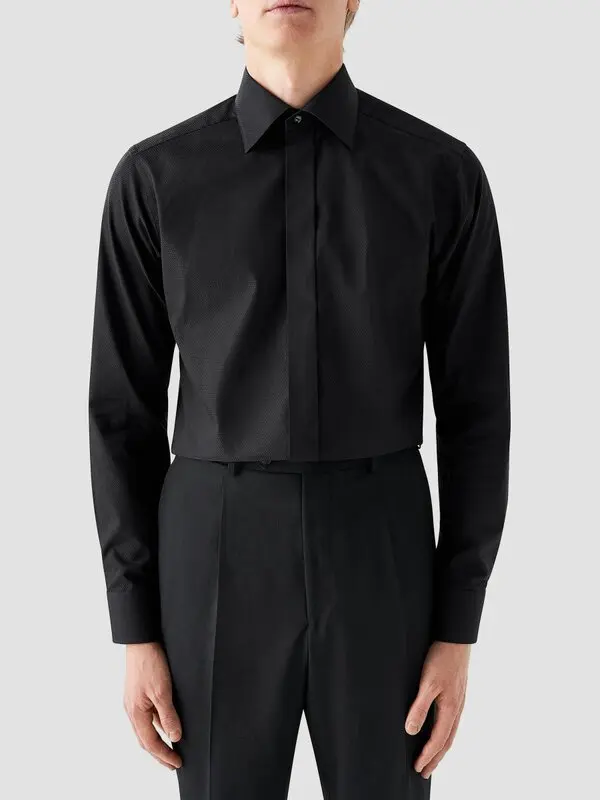 Eton Slim-fit Pin-dot Piqué Shirt
