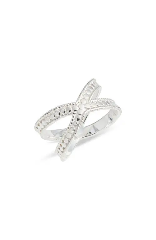 Anna Beck Classic Crossover Ring - Silver