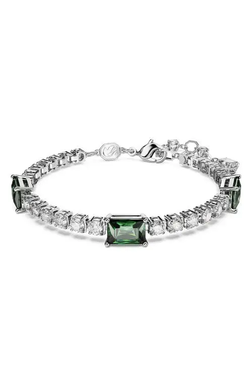 SWAROVSKI Matrix Crystal Tennis Bracelet - Green