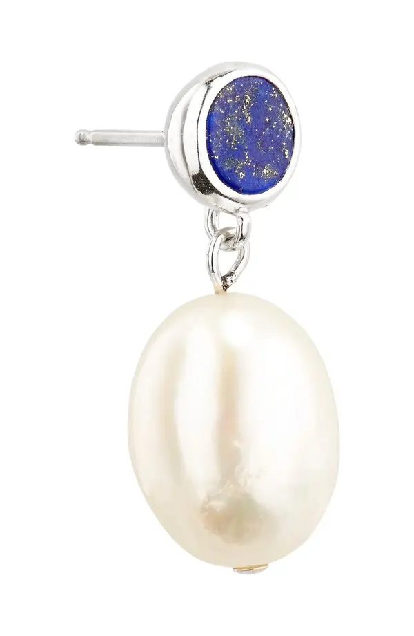 Sophie Buhai Neue Pearl Drop Earrings In Lapis - 40% Off