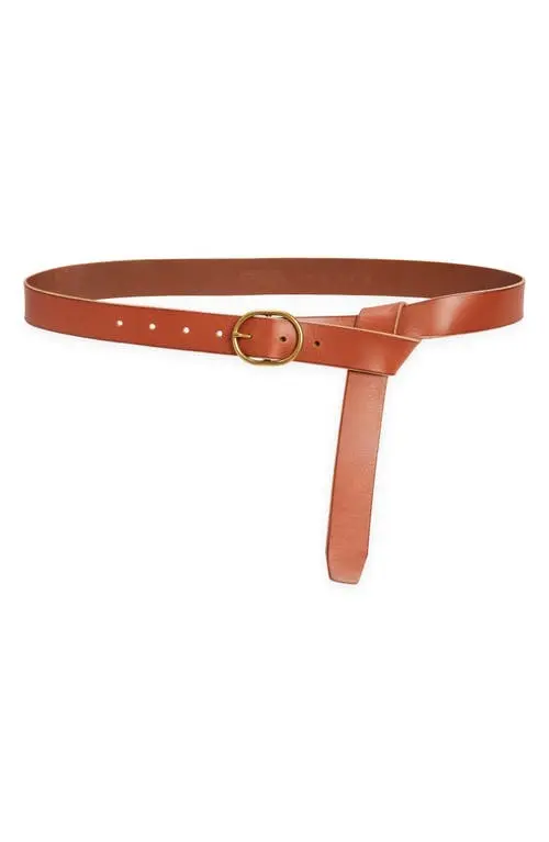 Madewell Extended Leather Belt - English Saddle