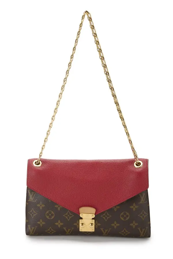 LOUIS VUITTON Monogram Pallas Chain Bag - Red