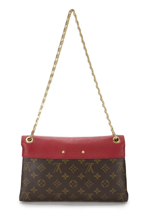 LOUIS VUITTON Monogram Pallas Chain Bag - Red