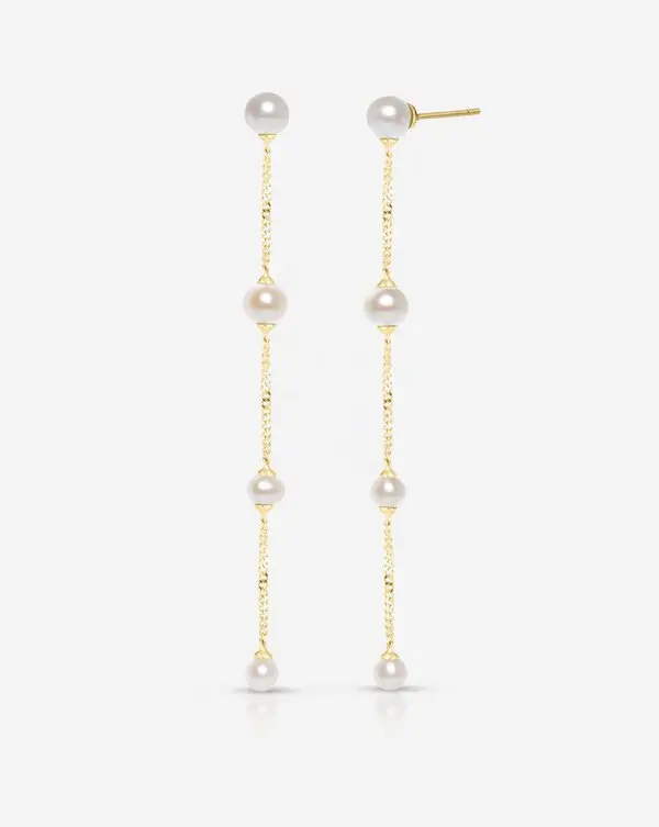 Ring Concierge Pearl Station Drop Earrings - One-color