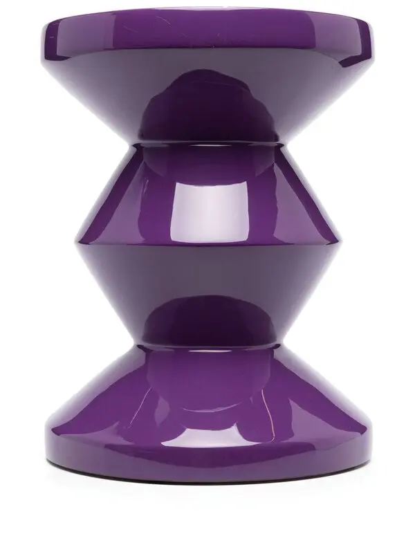 POLSPOTTEN Zig Zag Lacquered Stool - Purple