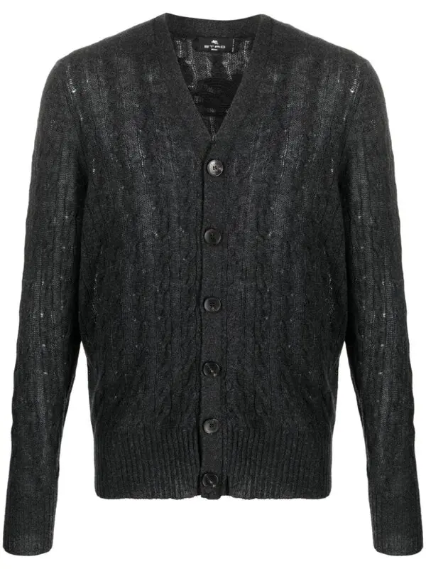 Etro Cable-knit Cashmere Cardigan
