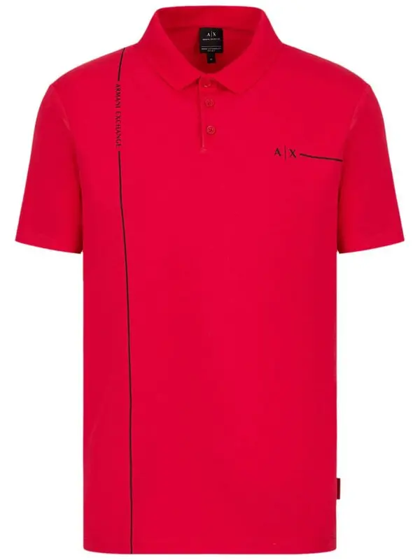Armani Exchange Logo-print Jersey Polo Shirt