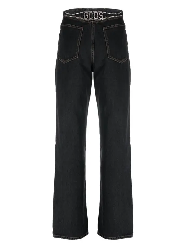 Gcds Rhinestone-embellished Straight Jeans