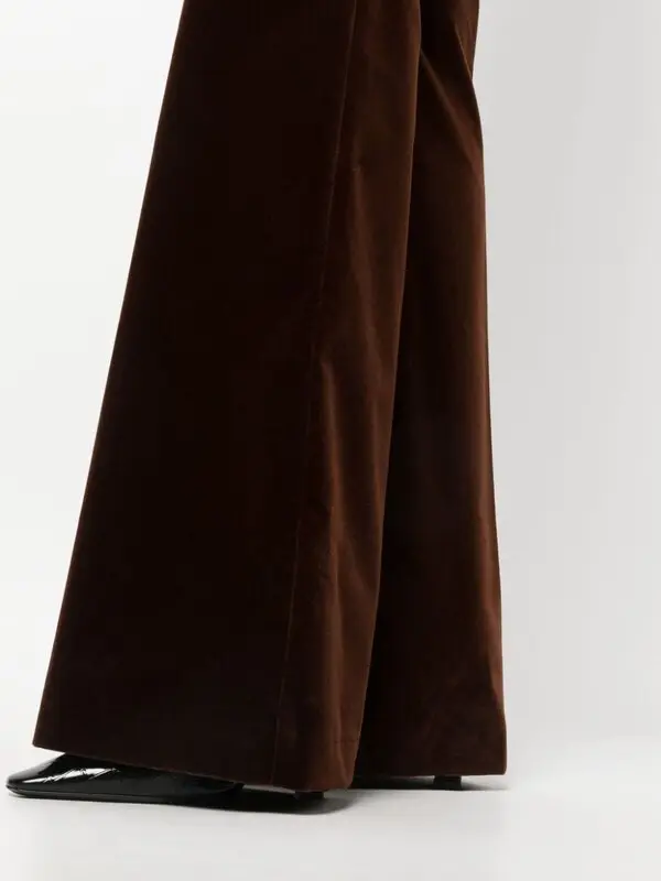 Etro Velvet Flared Trousers - Brown