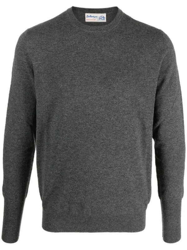 BALLANTYNE Long-sleeved Cashmere Jumper - Grey
