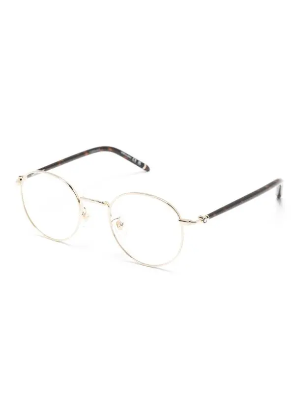 Montblanc Logo-plaque Round-frame Glasses