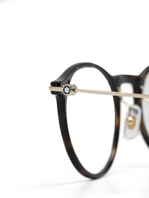 Montblanc Tortoiseshell Round Frame Eyeglasses