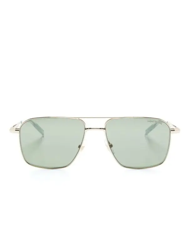 Montblanc Square-frame Sunglasses - Gold