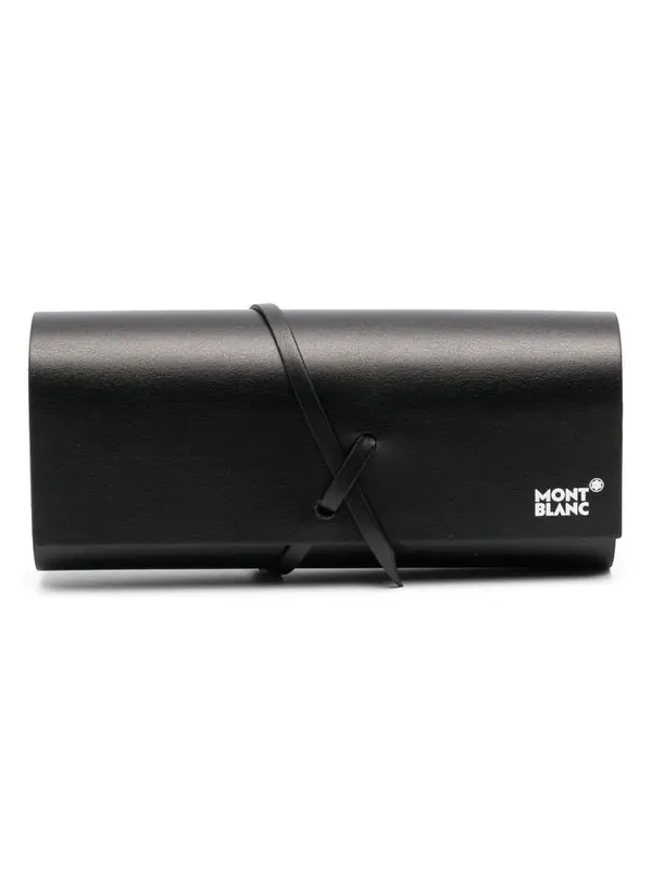 MONT BLANC EYEWEAR Logo-plaque Square-frame Sunglasses