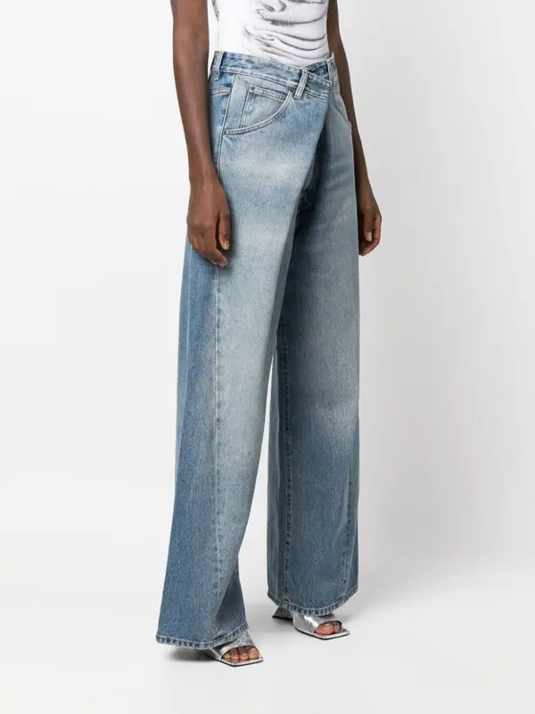 DARKPARK Ines Asymmetric Wide-leg Jeans - Blue