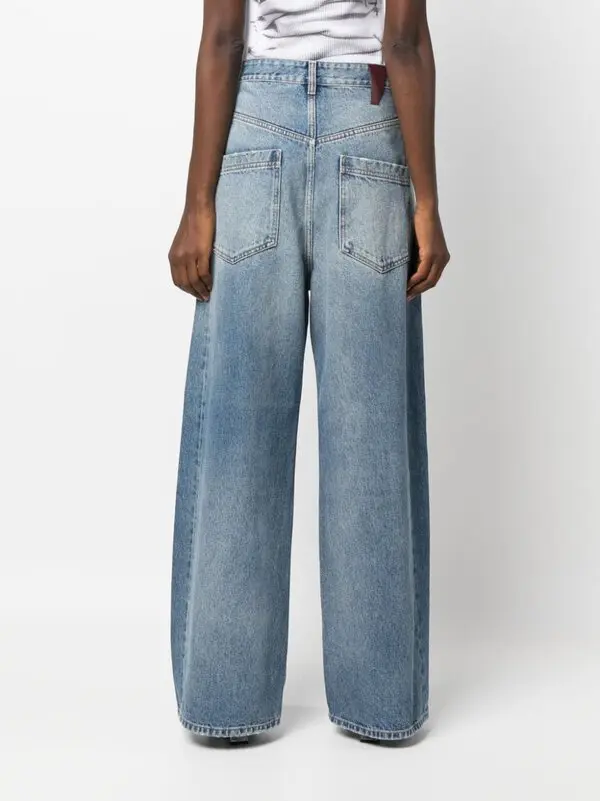 DARKPARK Ines Asymmetric Wide-leg Jeans - Blue