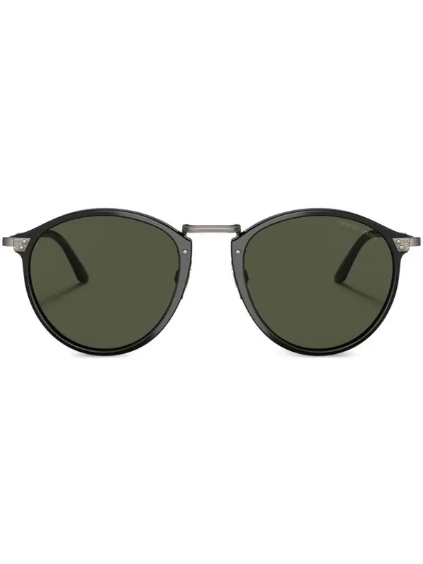 Giorgio Armani Round-frame Tinted Sunglasses - Black